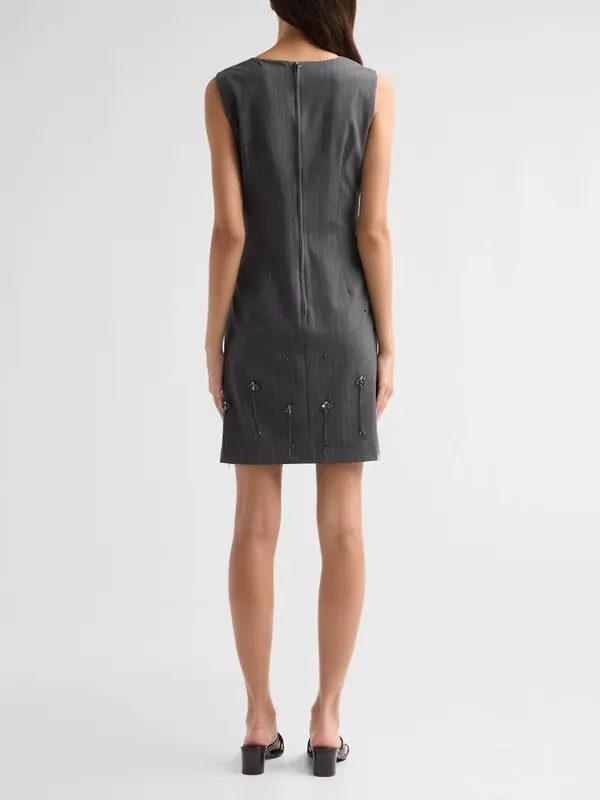 Kobi Halperin Heidi Embellished Pinstripe Mini Dress