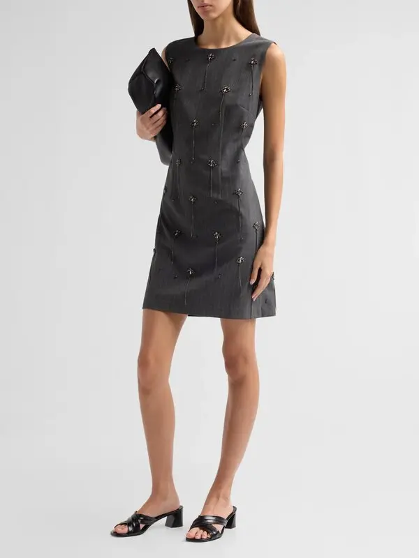 Kobi Halperin Heidi Embellished Pinstripe Mini Dress