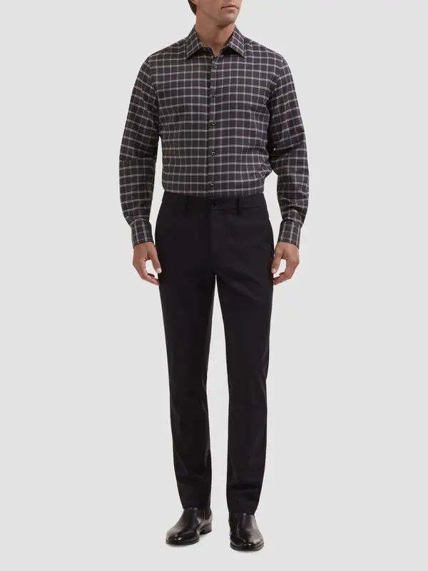 Bugatchi Julian Woven Shaped Cotton-cashmere Shirt
