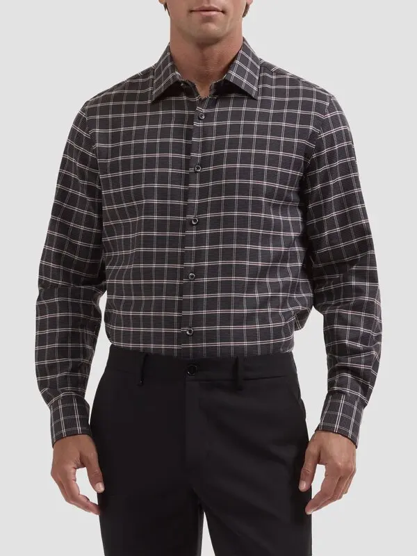 Bugatchi Julian Woven Shaped Cotton-cashmere Shirt