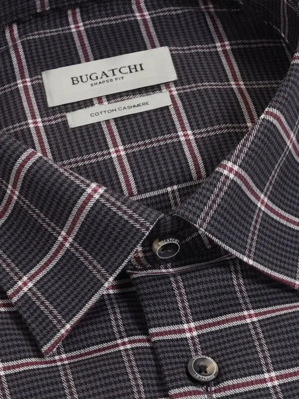 Bugatchi Julian Woven Shaped Cotton-cashmere Shirt