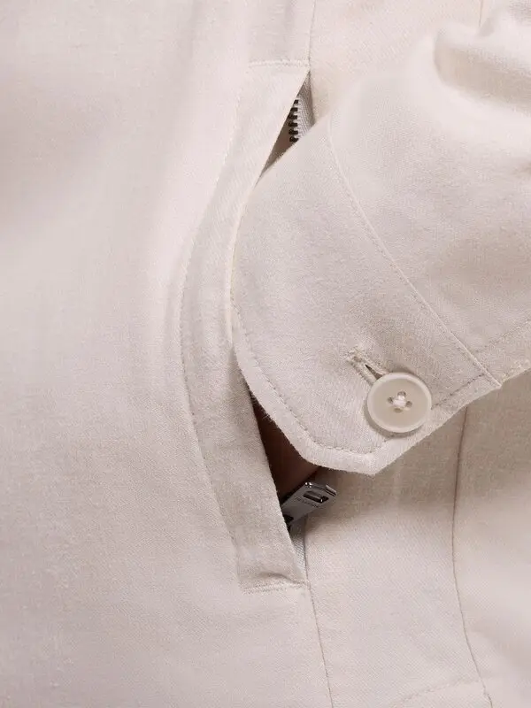Bugatchi Linen-blend Shirt Jacket - Ivory