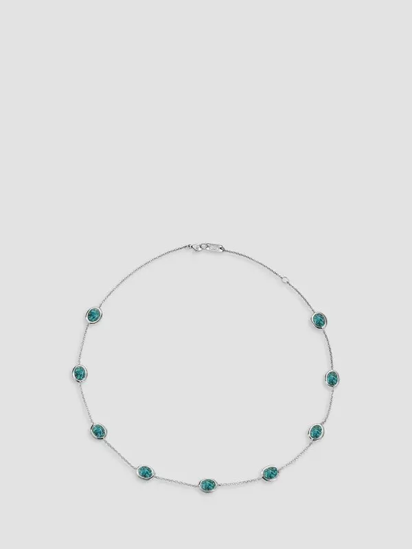 Ippolita Polished Rock Candy Long Confetti Sterling Rock Crystal, Bronze & Turquoise Doublet Necklace - Silver