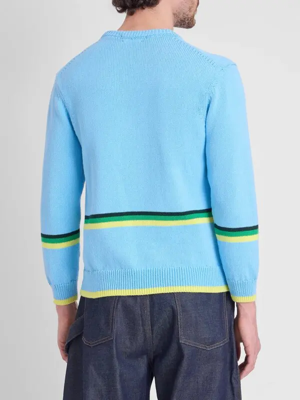 JW Anderson Graphic Cotton Crewneck Sweater