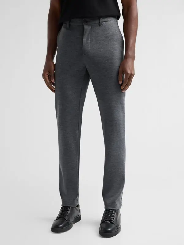 Bugatchi Flat Front Super 160"s Wool-blend Chino Pants