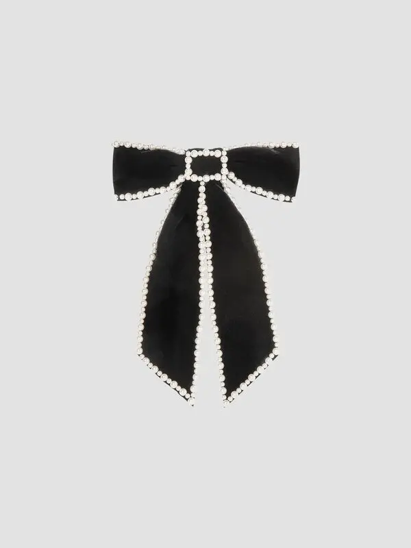 JENNIFER BEHR Lennox Bow Barrette - Black
