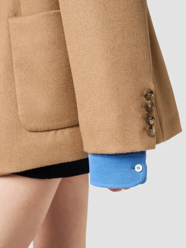 Miu Miu Single-breasted Camel Hair Jacket
