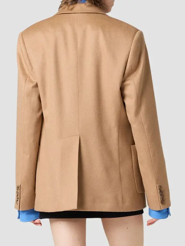 Miu Miu Single-breasted Camel Hair Jacket