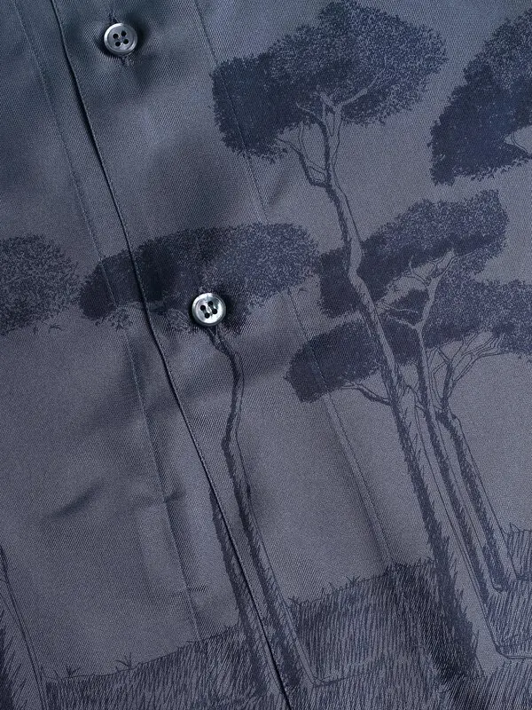 Brioni Roman Trees Silk Sport Shirt