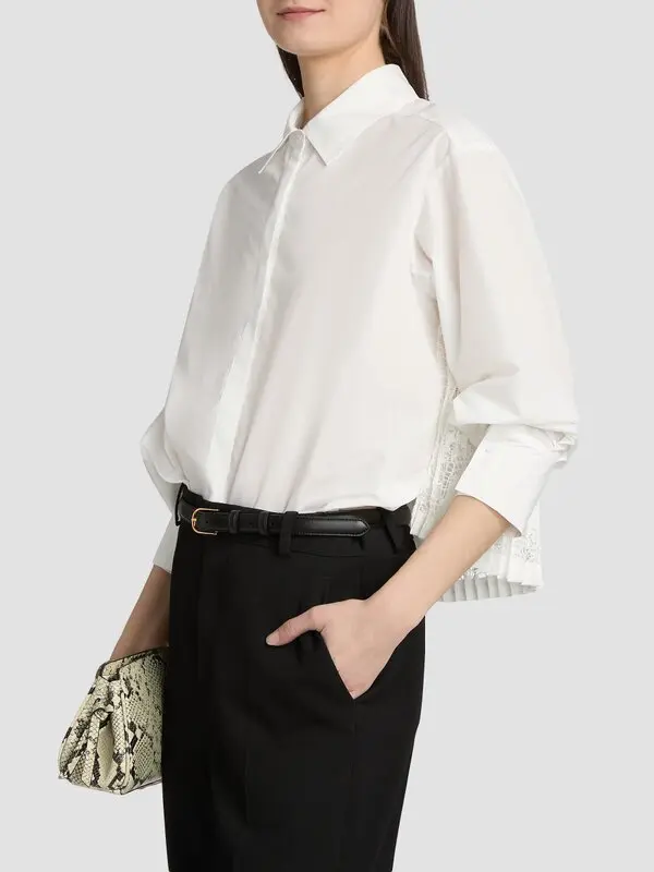 Simkhai Kacey Lace Cotton Button-front Shirt