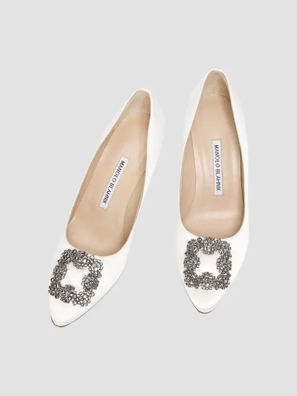 Manolo Blahnik Hangisi 70mm Silk Pumps