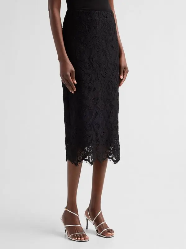 Kobi Halperin Simone Corded Lace Midi Skirt