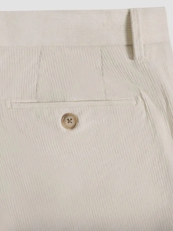 Bugatchi Stretch Cotton Corduroy Pants - Snow