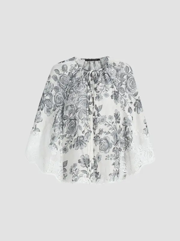 Kobi Halperin Paloma Floral Lace-trim Blouse