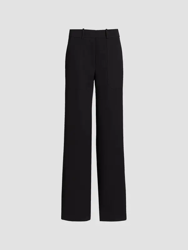 Veronica Beard Cole Seam-front Stretch Pants - Black