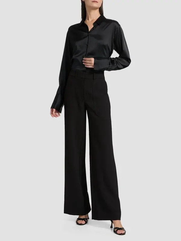Veronica Beard Cole Seam-front Stretch Pants - Black