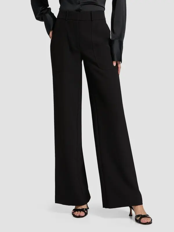 Veronica Beard Cole Seam-front Stretch Pants - Black