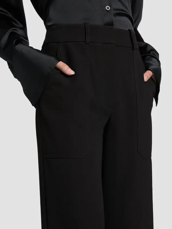 Veronica Beard Cole Seam-front Stretch Pants - Black