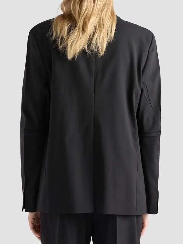 Prada Single-breasted Jacket In Superfine Wool