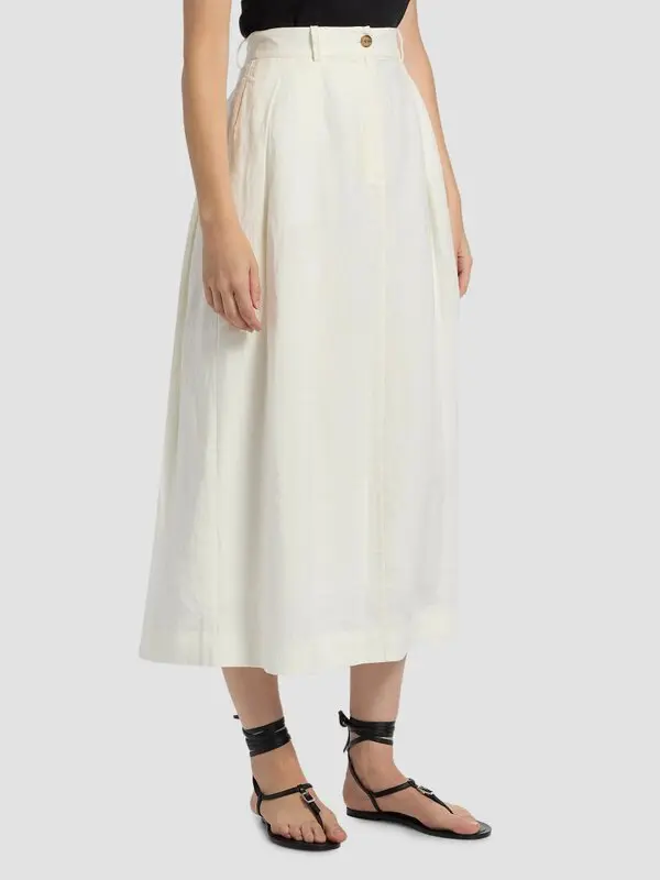 Jenni Kayne Annabel Linen Midi-skirt