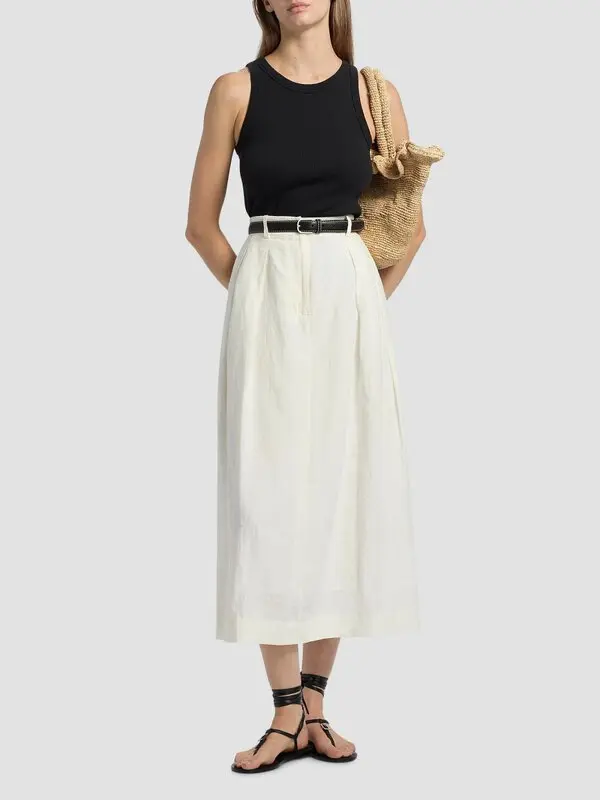Jenni Kayne Annabel Linen Midi-skirt