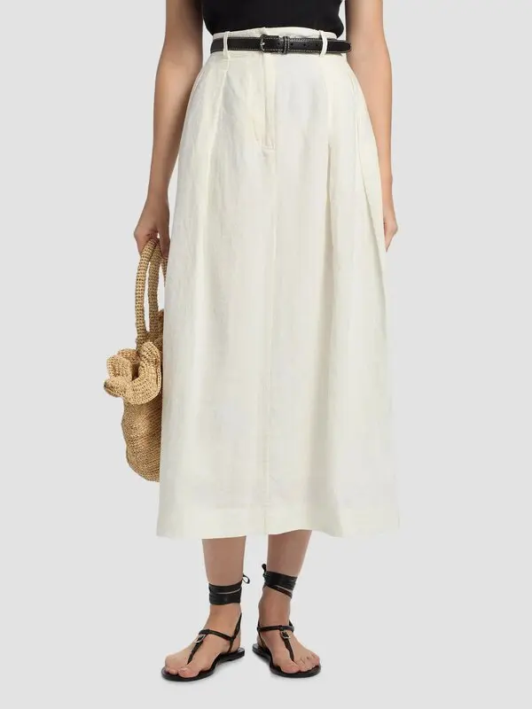 Jenni Kayne Annabel Linen Midi-skirt