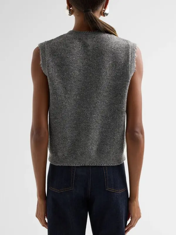 Kobi Halperin Lilah Metallic Sleeveless Cardigan