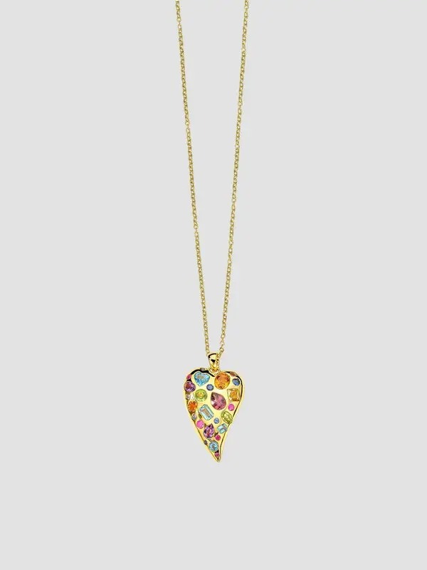 Ippolita Rock Candy Large Valentina 18k Yellow Gold & Multi-stone Pendant Necklace - Rainbow