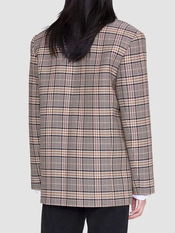 ANINE BING Quinn Plaid Oversized Blazer