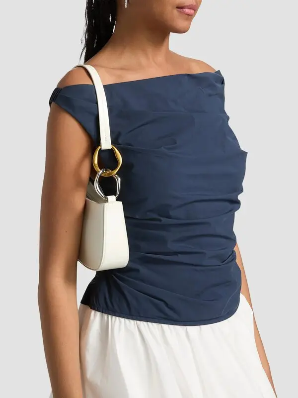 Simkhai Salina Two-tone Off-the-shoulder Bubble Minidress