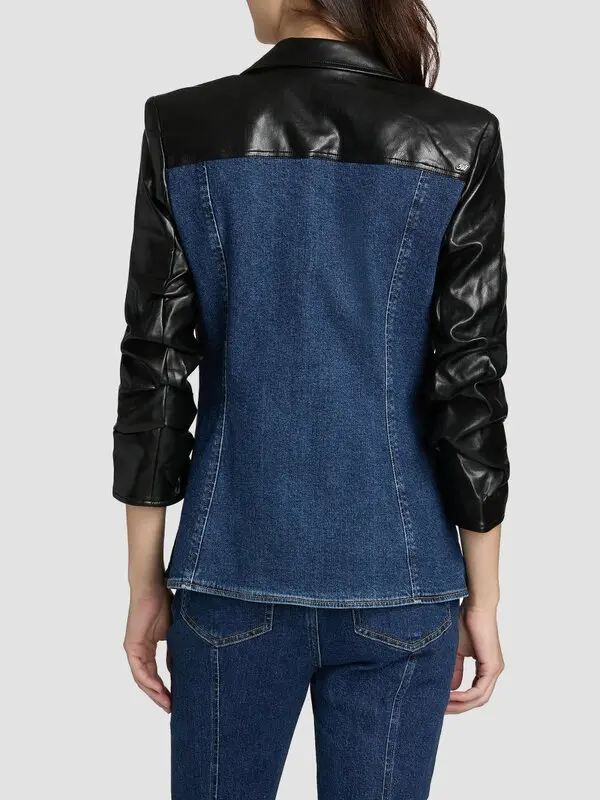 Cinq À Sept Remmy Faux-leather Panel Blazer