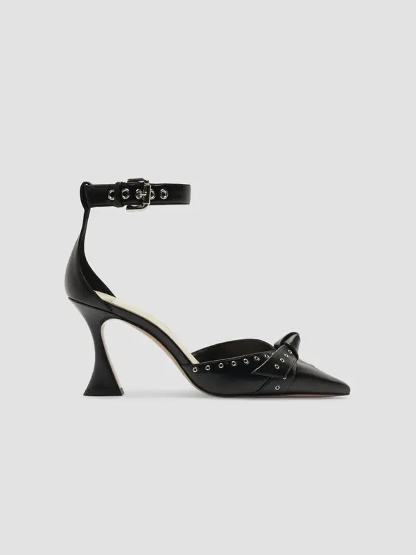 ALEXANDRE BIRMAN Clarita 85mm Grommet-trimmed Leather Pumps