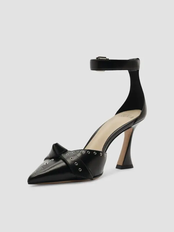 ALEXANDRE BIRMAN Clarita 85mm Grommet-trimmed Leather Pumps