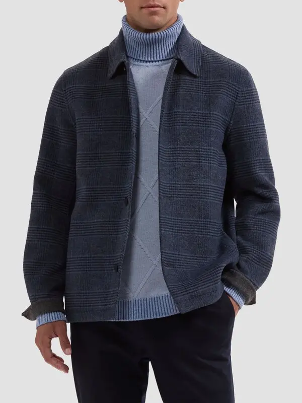 Bugatchi Plaid Wool-blend Jacket