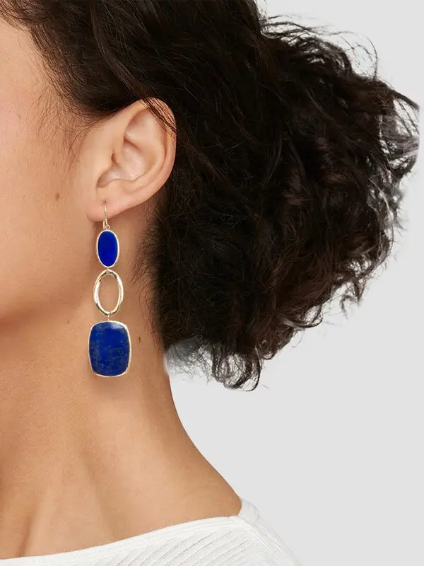 Ippolita Rock Candy 18k Yellow Gold & Wavy Oval Drop Earrings