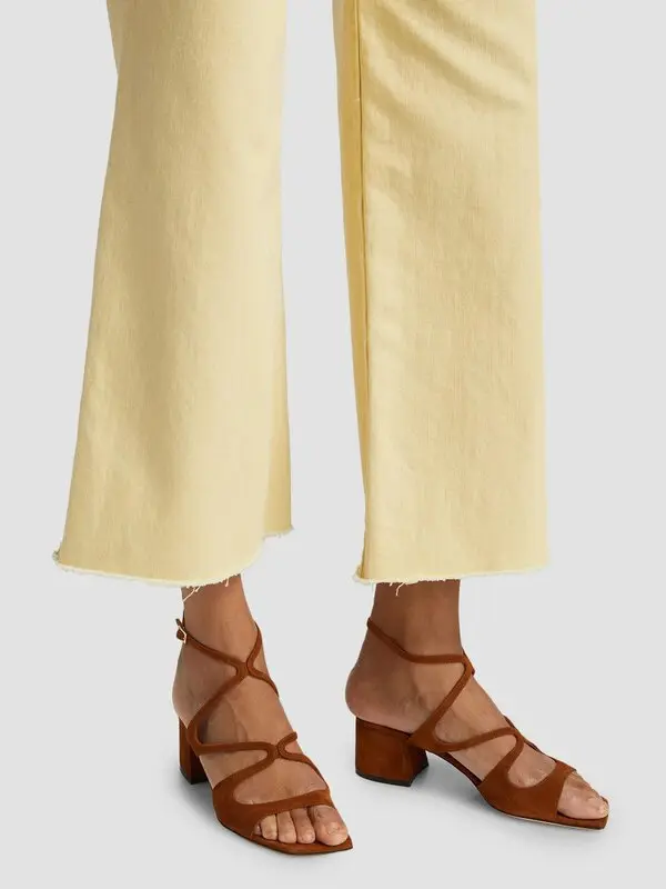 Veronica Beard Taylor High-rise Wide-leg Crop Jeans - Chamomile