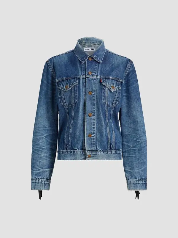 RE/DONE X Levi's Fringe-trim Denim Trucker Jacket