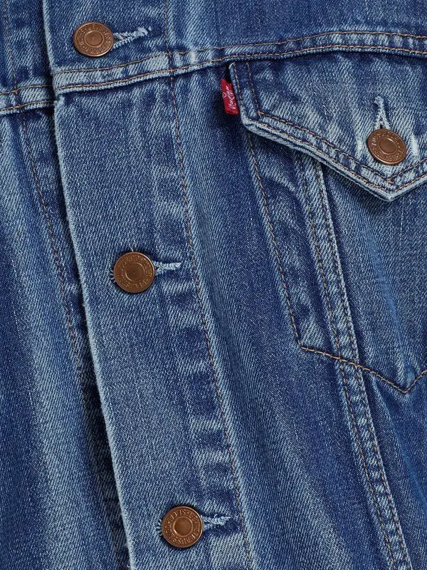 RE/DONE X Levi's Fringe-trim Denim Trucker Jacket