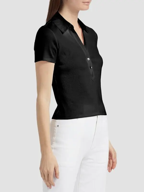 Veronica Beard Kearney Polo T-shirt - Black