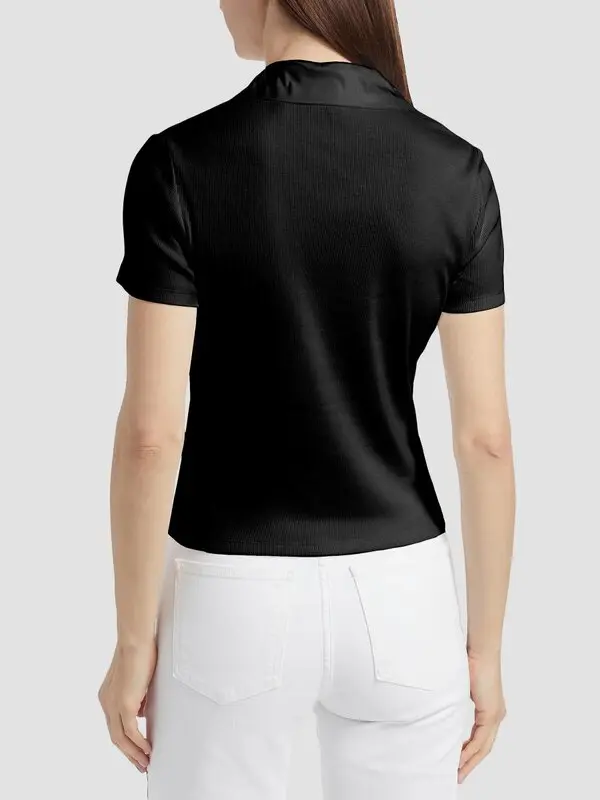 Veronica Beard Kearney Polo T-shirt - Black