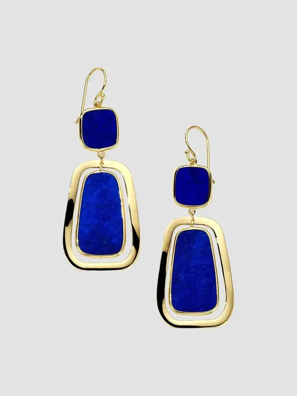 Ippolita Rock Candy Snowman 18k Yellow Gold & Lazuli Drop Earrings