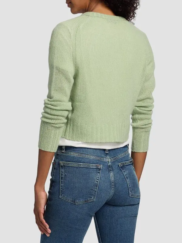 RE/DONE Cashmere Slim-fit Crop Cardigan