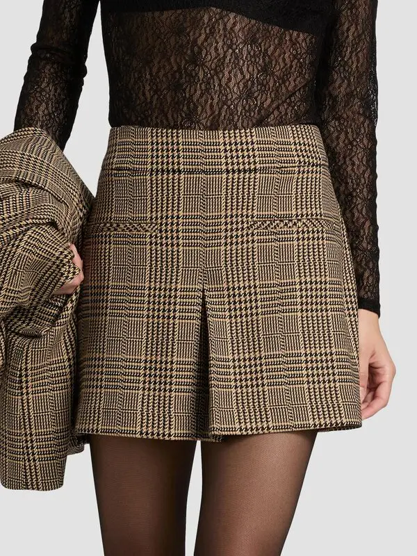 Veronica Beard Pavaline Check Miniskirt