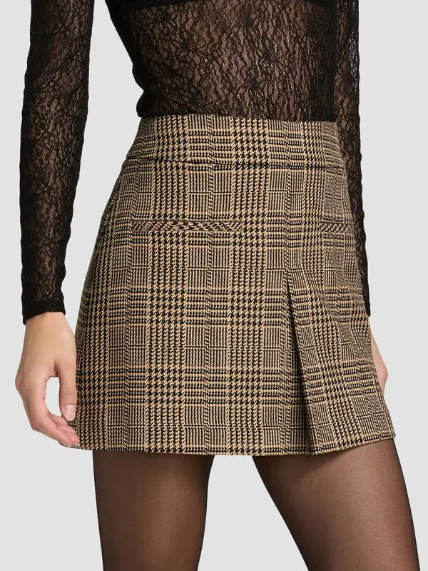 Veronica Beard Pavaline Check Miniskirt