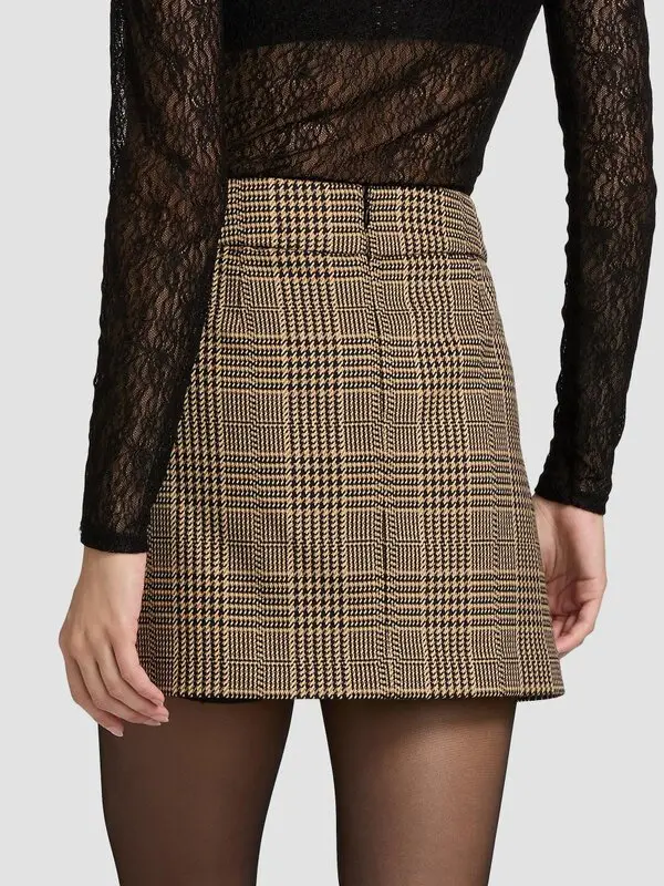 Veronica Beard Pavaline Check Miniskirt
