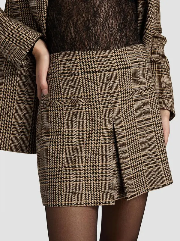 Veronica Beard Pavaline Check Miniskirt