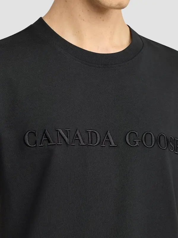 Canada Goose Emersen Embroidered Cotton T-shirt - Black