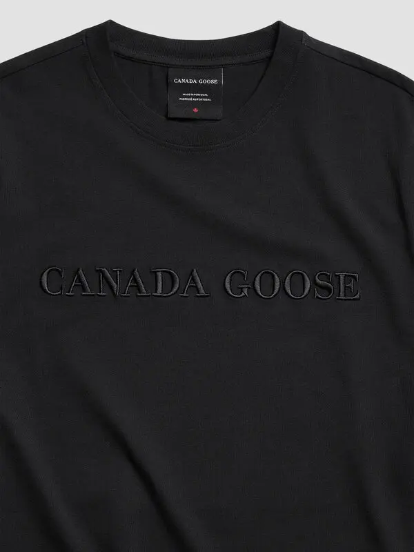 Canada Goose Emersen Embroidered Cotton T-shirt - Black