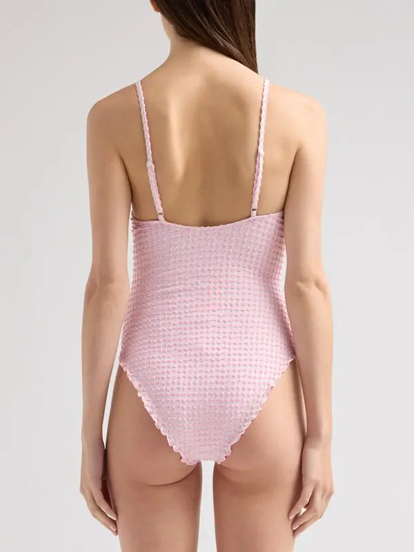 Simkhai Suni Textured One-piece Swimsuit