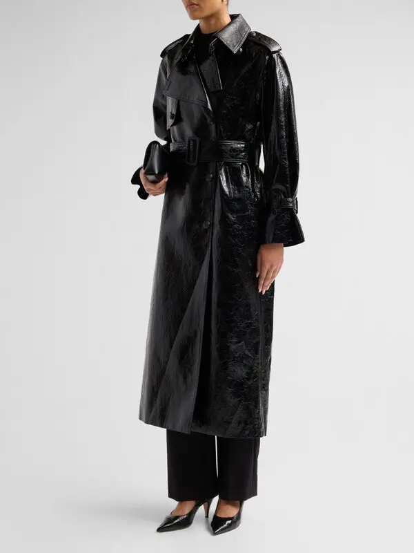 Kobi Halperin Rose Coated Longline Coat